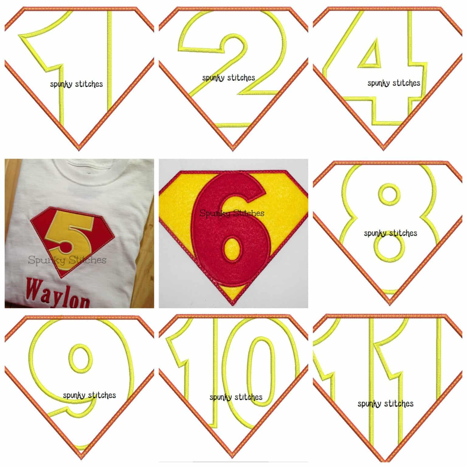 Superman Birthday/Month number Set