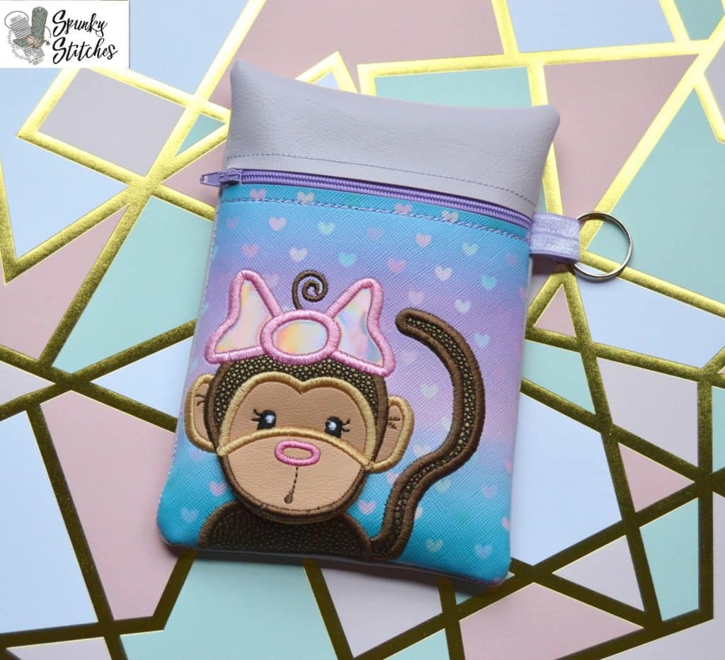 Monkey Girl Flap Zipper Bag