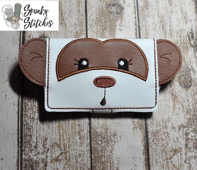 Monkey Mini Zipper Wallet Key Fob