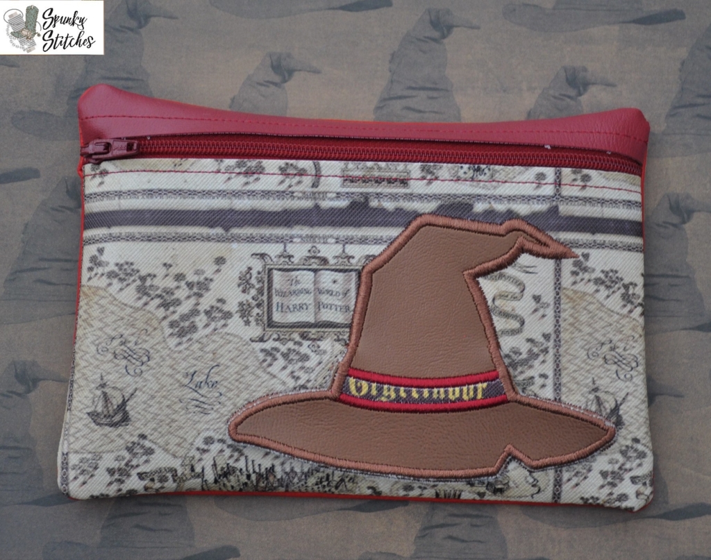 HP Sorting Hat Slytherin Flap Zipper Bag