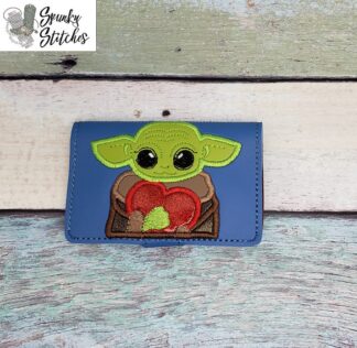 Baby Green Guy Heart Mini Zipper Wallet