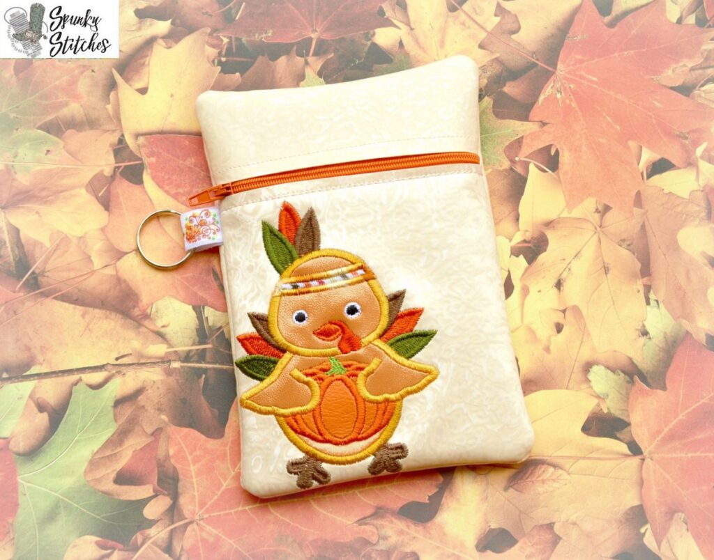 Indian Turkey Zipper Bag