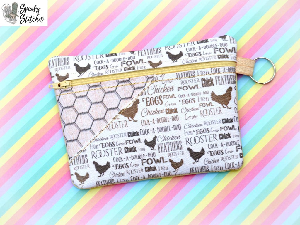 Slant Diagonal Zipper Bag