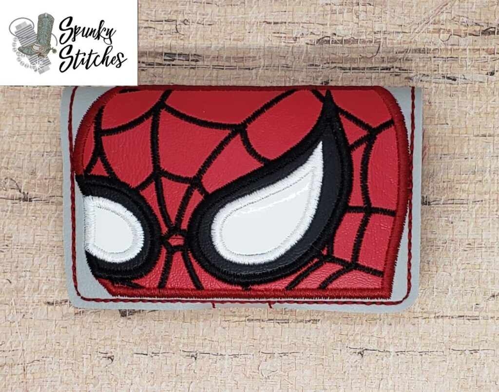 Web Making Man Face Zipper Wallet Key Fob