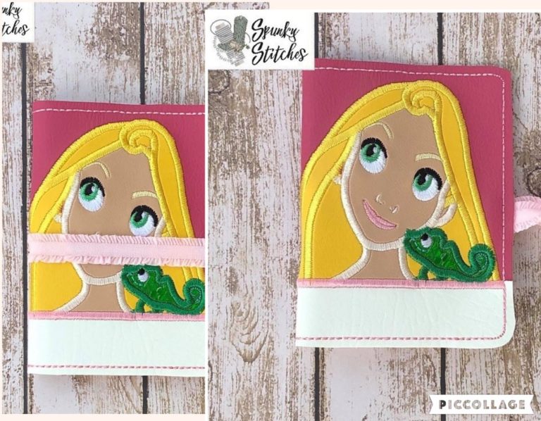 Long Hair Princess Mini Notebook Cover with Zipper Pocket