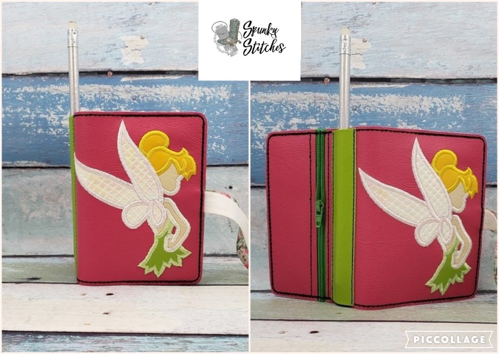 Tink Outline Mini Notebook Cover with Zipper Pocket