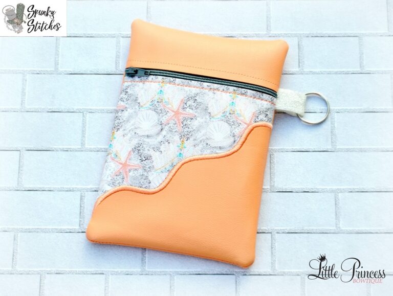 Vertical Diagonal Zipper Bag