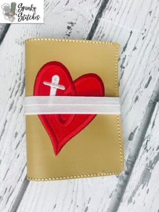 Cross Heart Mini Notebook Cover
