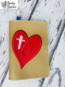 Cross Heart Mini Notebook Cover