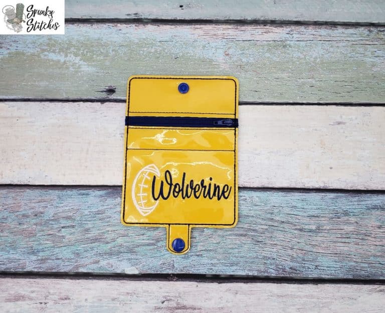 Wolverines Ball Mini Zipper Wallet