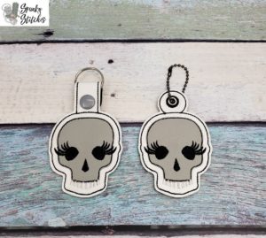 Pretty Skeleton Key Fob and Zipper Pull