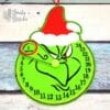 Santa Count Down Timer Door Hanger