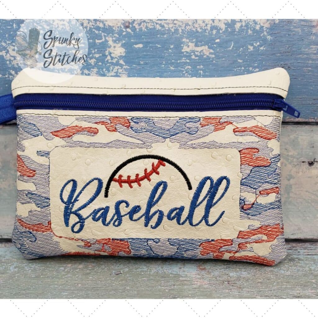 Camo Baseball Zipper Bag