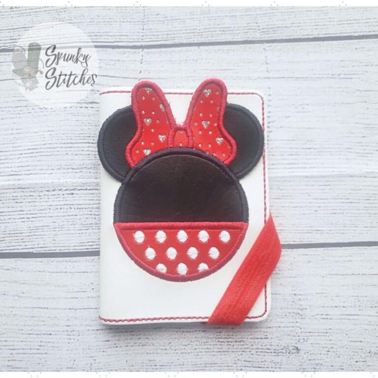 Girl Mouse With A Bow Mini Notebook Cover