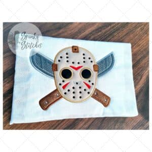 Masked Jason Knives Embroidery Applique