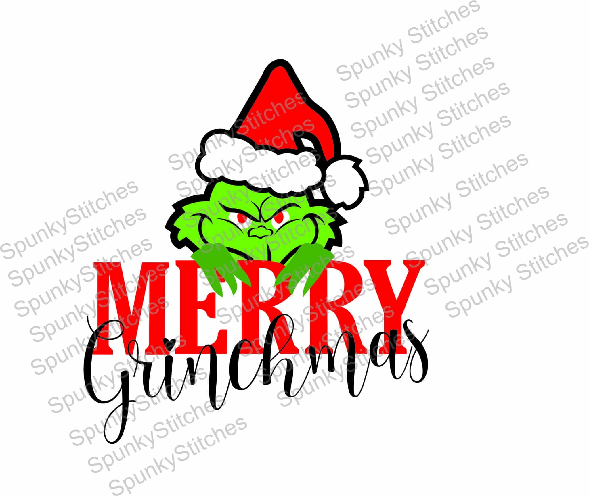 Mean Green Guy Merry Grinchmas SVG Cut File