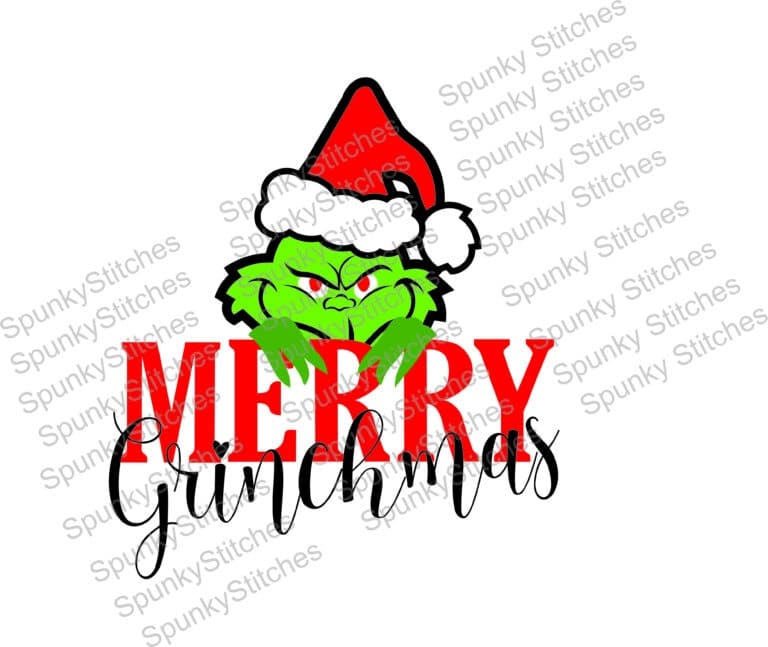 Mean Green Guy Merry Grinchmas SVG Cut File
