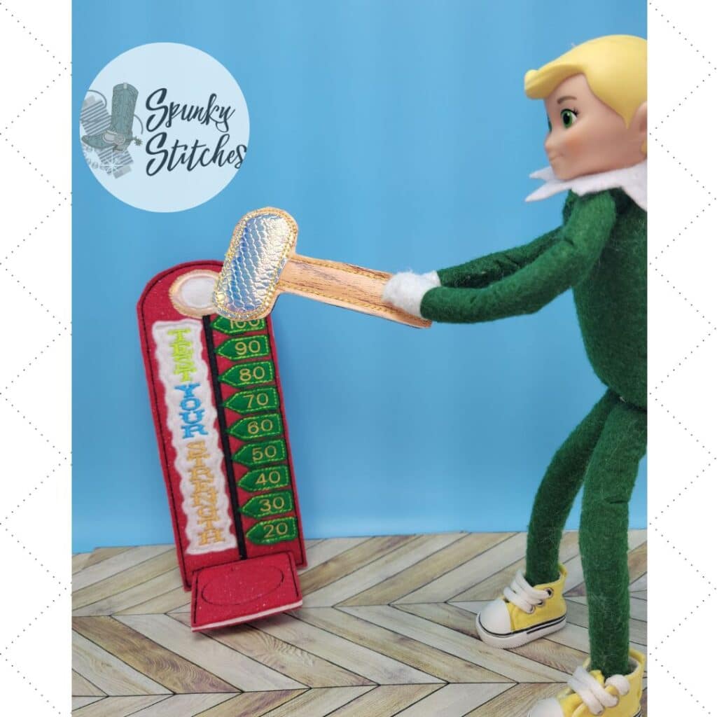 Strength Test Elf Carnival Game