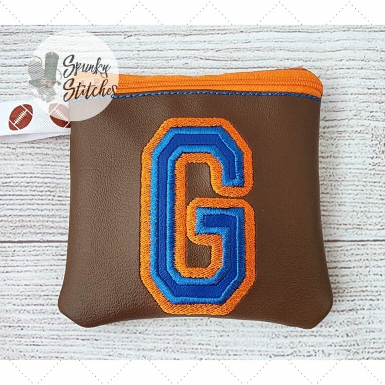 G Block Letter Zipper Bag