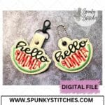 Hello Summer Watermelon Key Fob and Zipper Pull