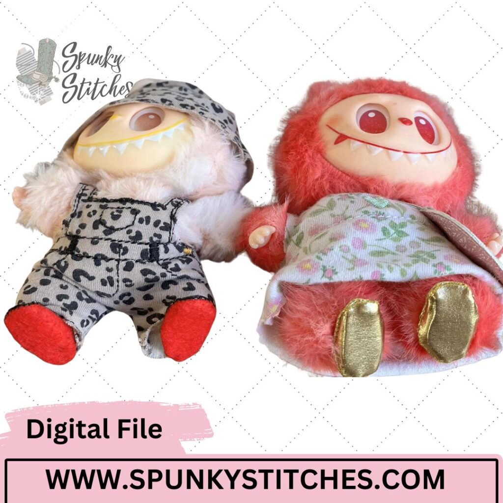 Bubu Monster Heart Shoes Digital Embroidery File