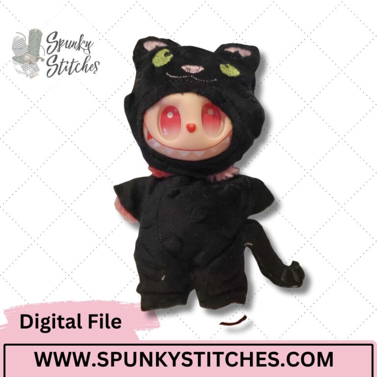 Bubu Monster Cat Costume Digital Embroidery File