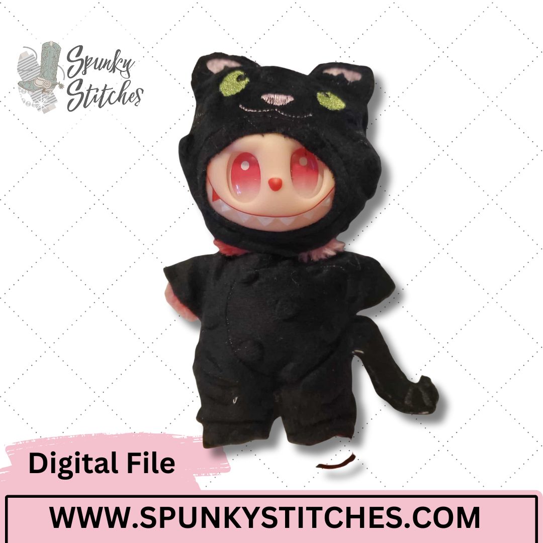 Bubu Monster Cat Costume Digital Embroidery File