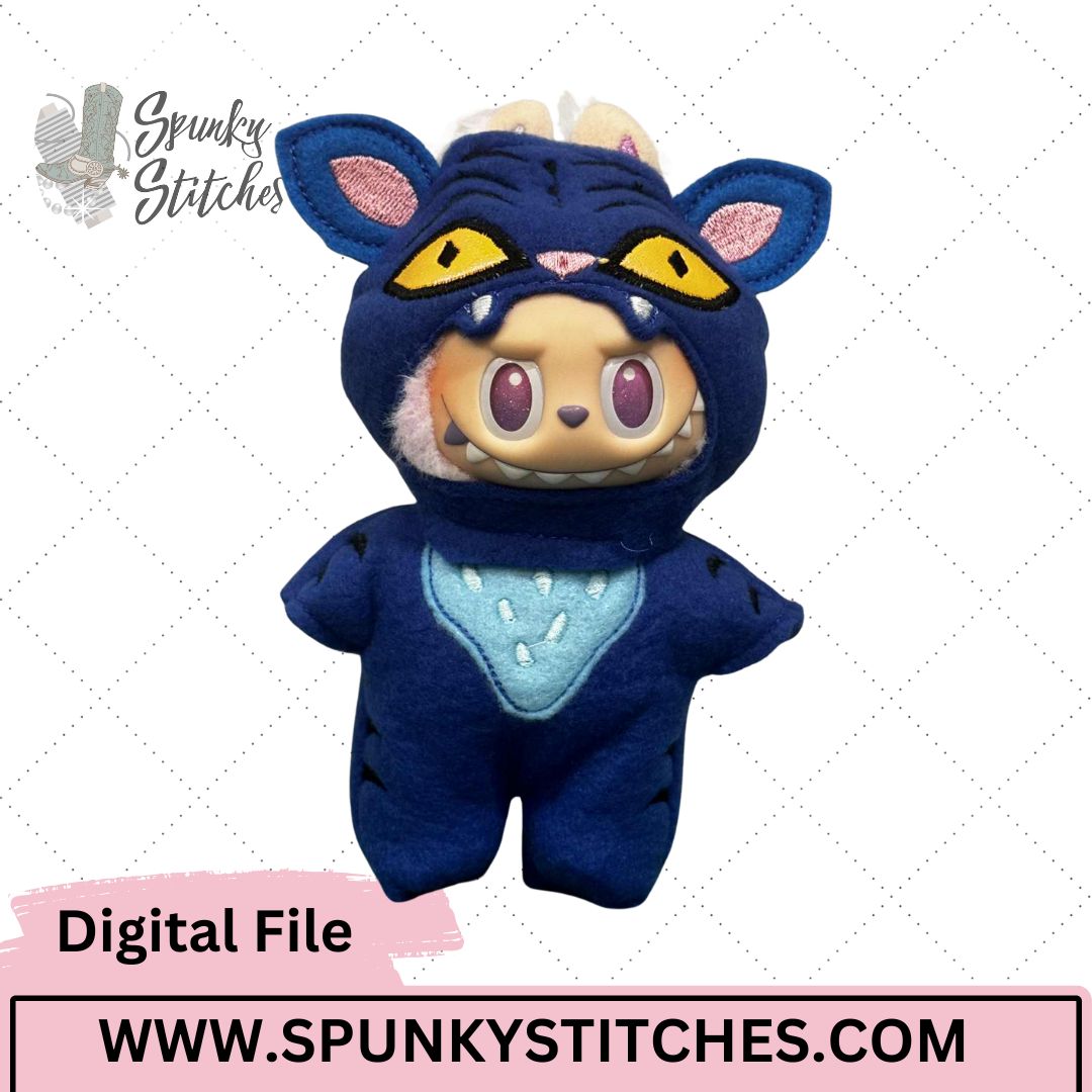 Bubu Monster Derpy Tiger Costume Digital Embroidery File