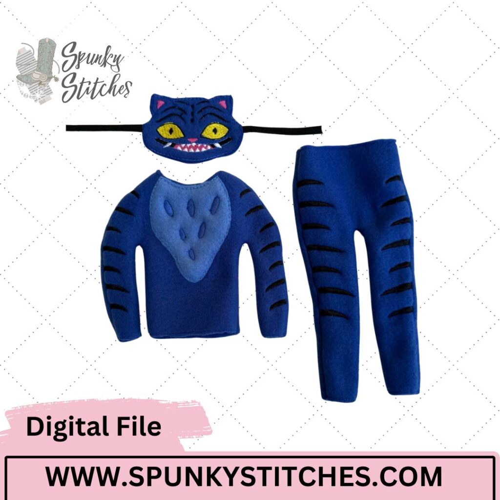 Derpy Tiger Elf Costume Digital Embroidery File
