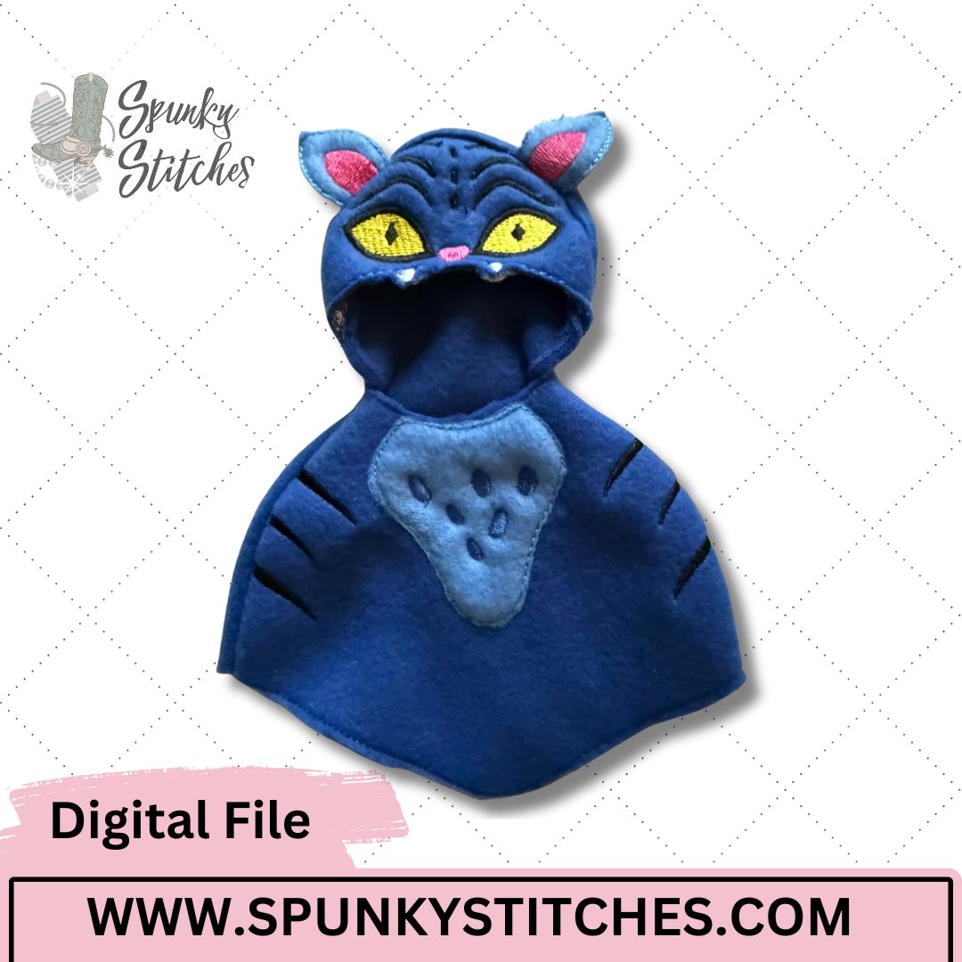 Derpy Elf Hooded Poncho Embroidery Design