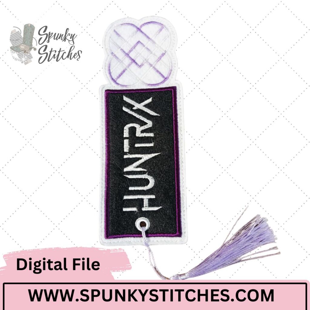 Huntrix Bookmark Digital Embroidery File