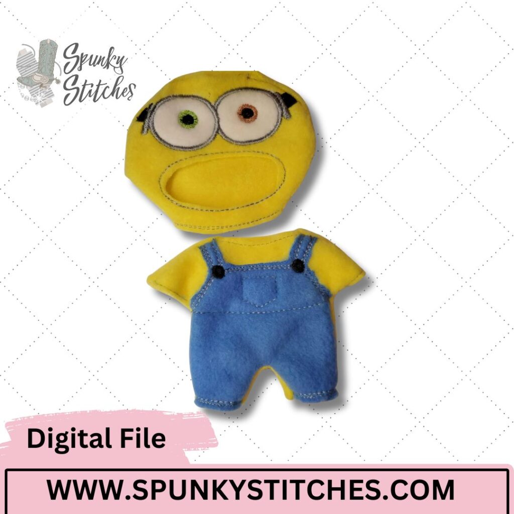 Bubu Monster Bob Yellow Guy Costume Digital Embroidery File