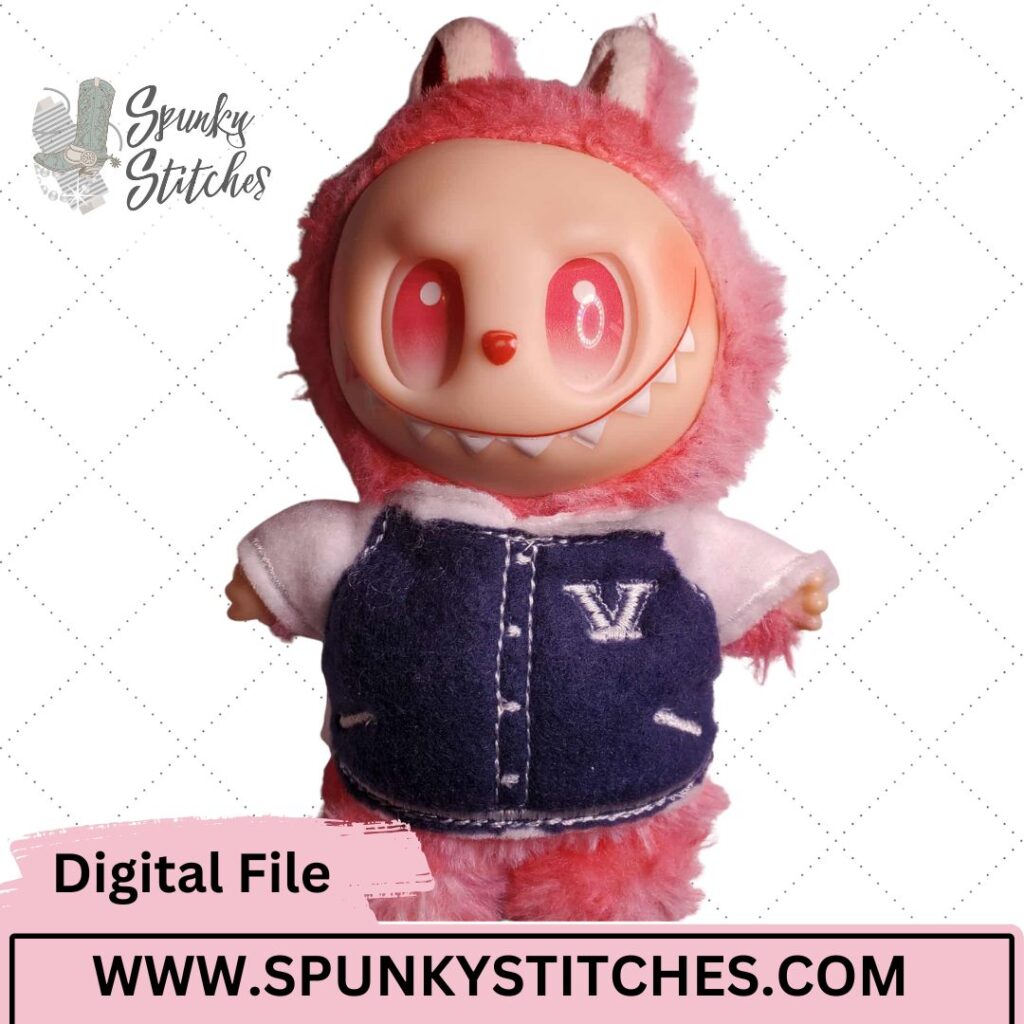 Bubu Monster Varsity Jacket Digital Embroidery File