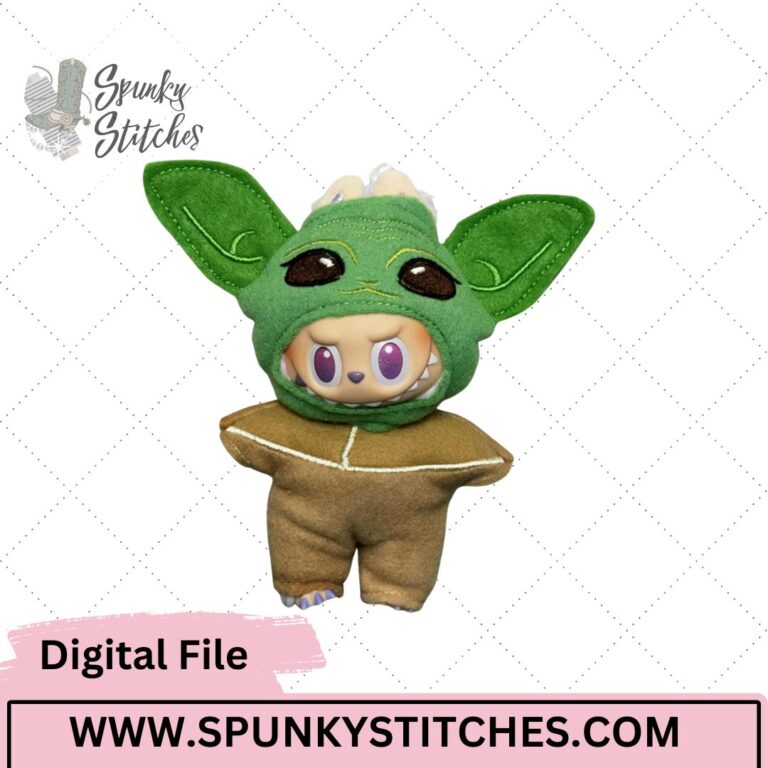 Bubu Monster Baby Green Guy Costume Digital Embroidery File