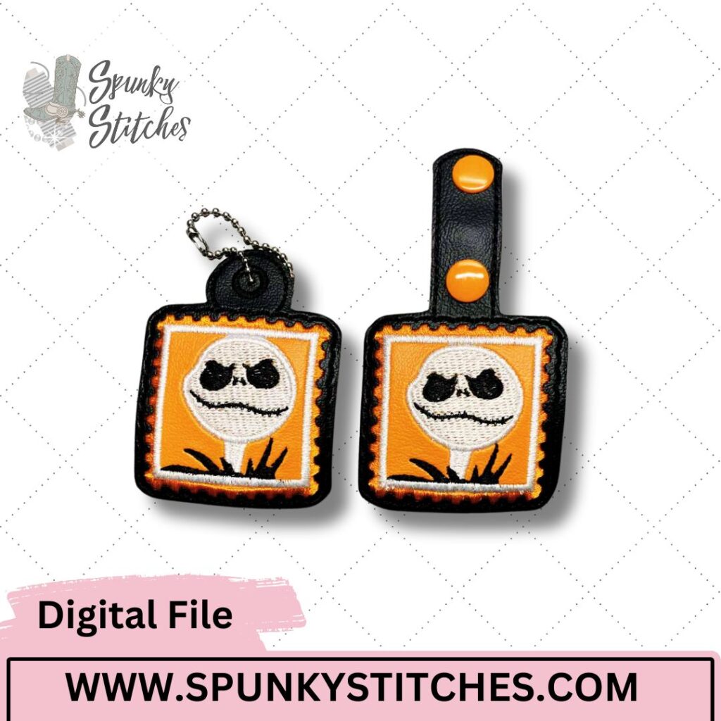 NBC Jack Stamp Key Fob and Zipper Pull ITH Embroidery File