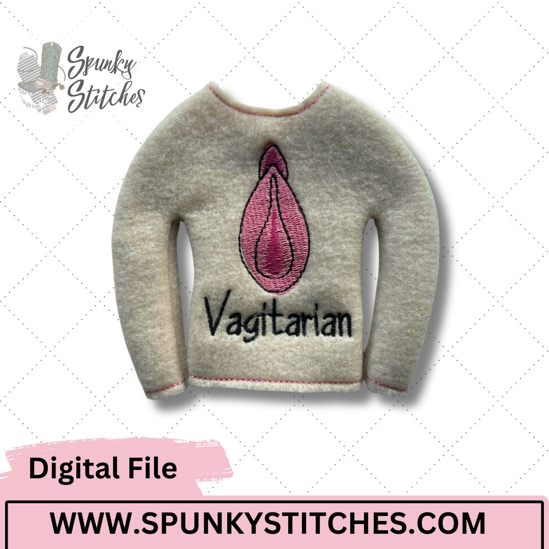 Vagitarian Elf Shirt Embroidery Design